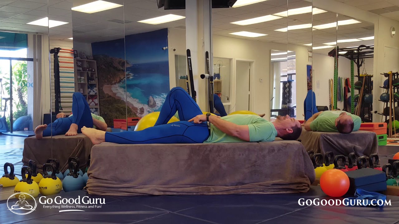 Back Lying Gas Pedal Stretch - YouTube