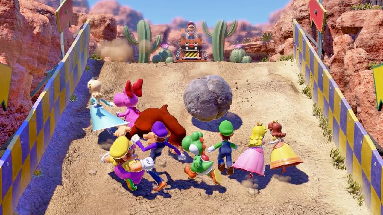Mario Party Superstars - Mario vs All Characters in Boulder Ball ...