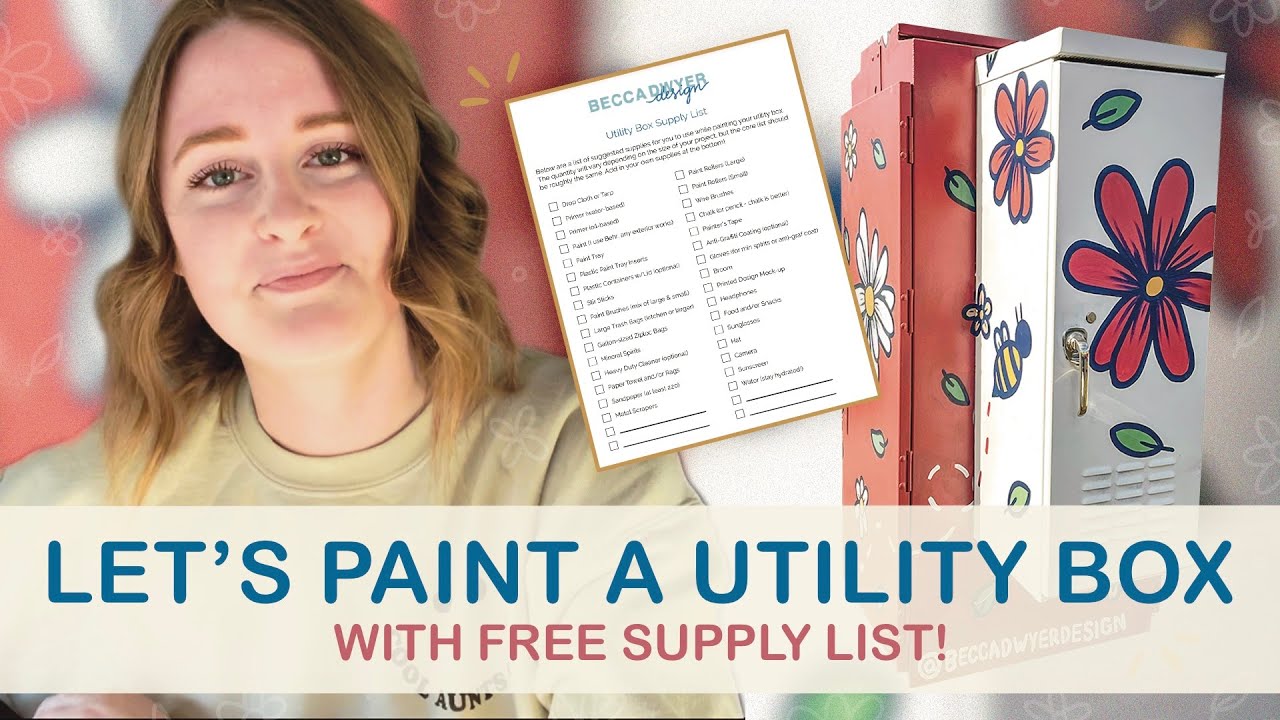 Painting a Utility Box in San Diego, CA | BeccaDwyerDesign - YouTube