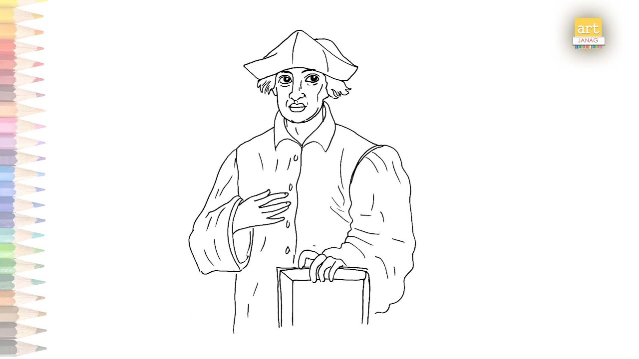 Roger Bacon drawing | English philosopher drawing | How to draw Roger ...