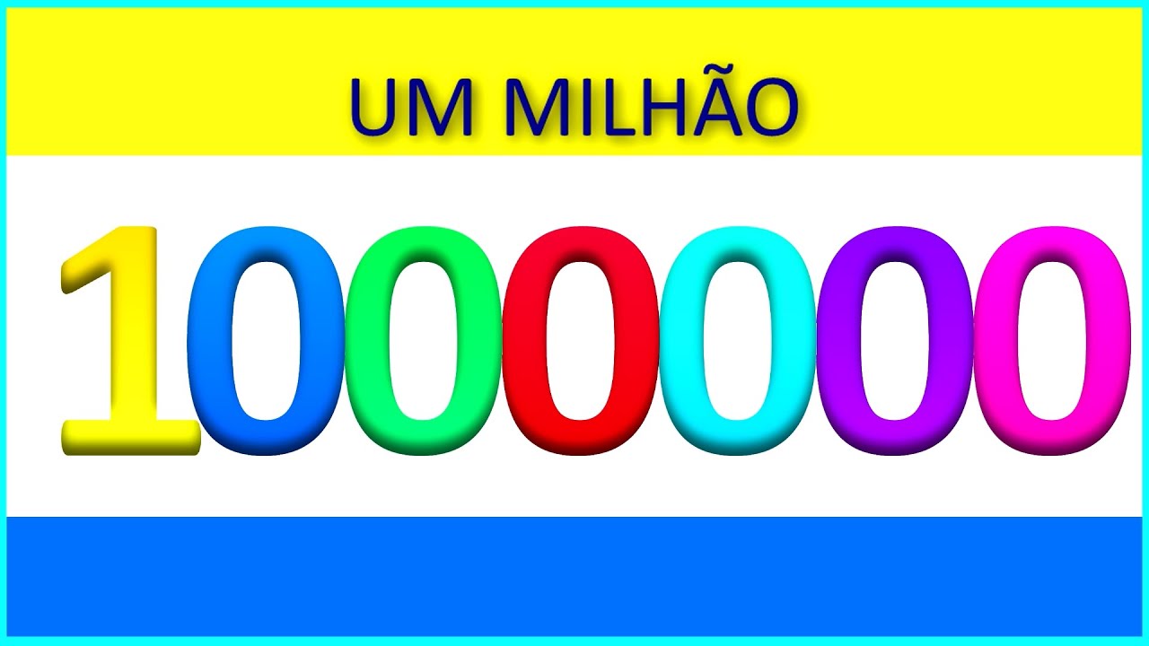 Aprenda a contar os Números de 1 a 1000000 com voz | coloridos 3D ...