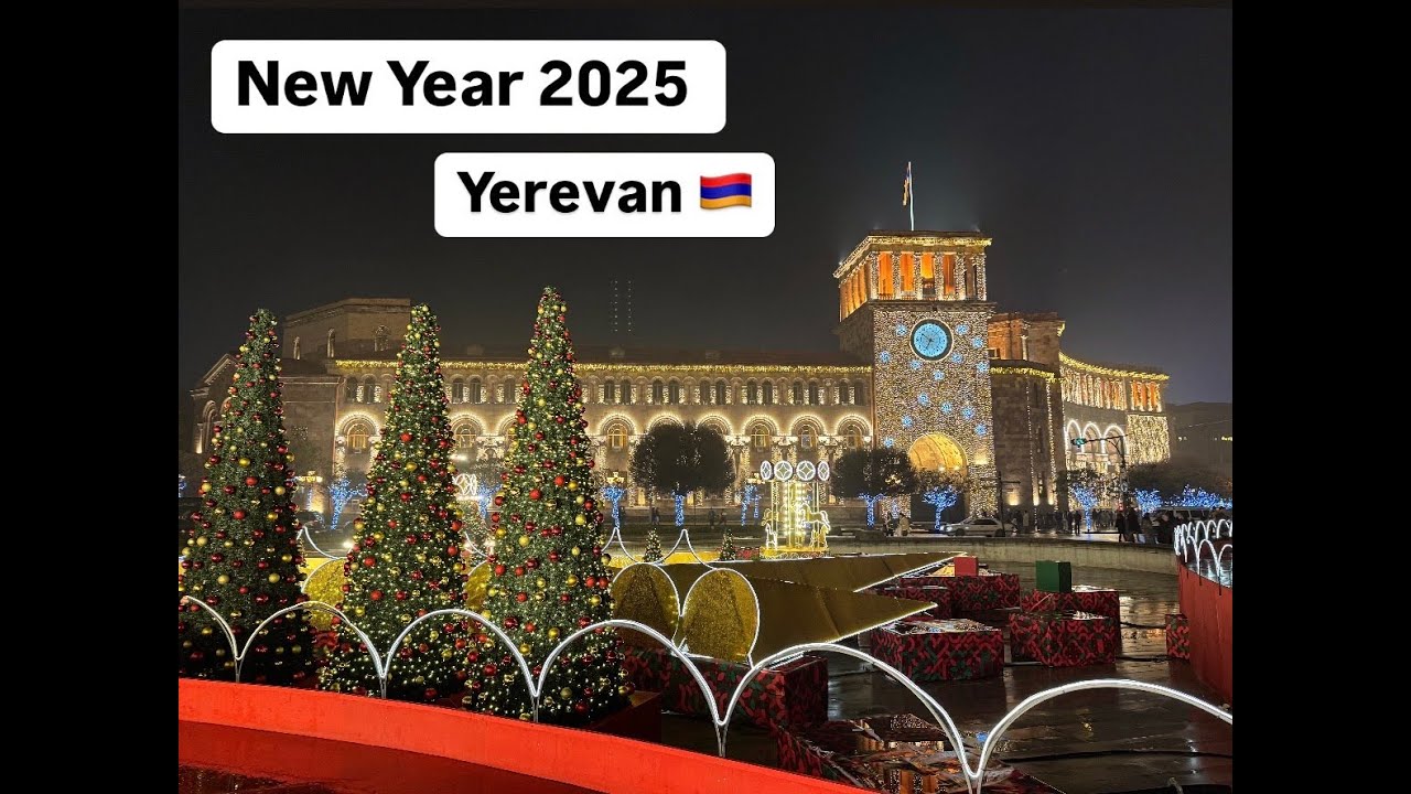 New Year 2025 in Yerevan HD: A walk with me in Christmas Markets - YouTube