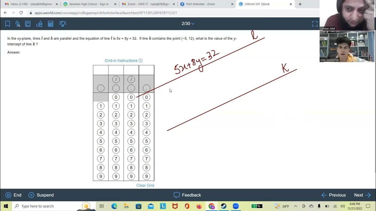 Heart of Algebra : Linear Equations : SAT Questions Related with Linear ...