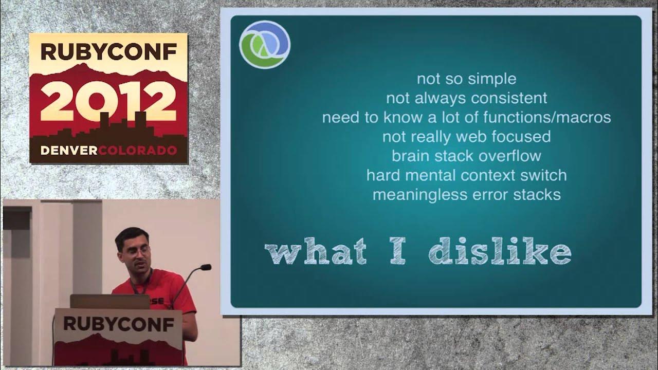 Ruby Conf 12 - Ruby Vs. The World by Matt Aimonetti - YouTube
