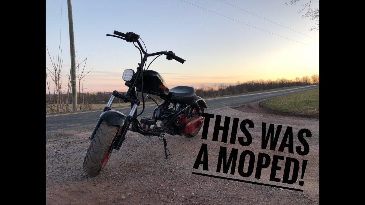 INSANE CUSTOM BOBBER(moped builds) - YouTube