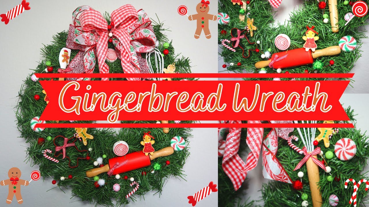 Christmas 2021 🎄Gingerbread Wreath DIY | Inexpensive and Adorable ...