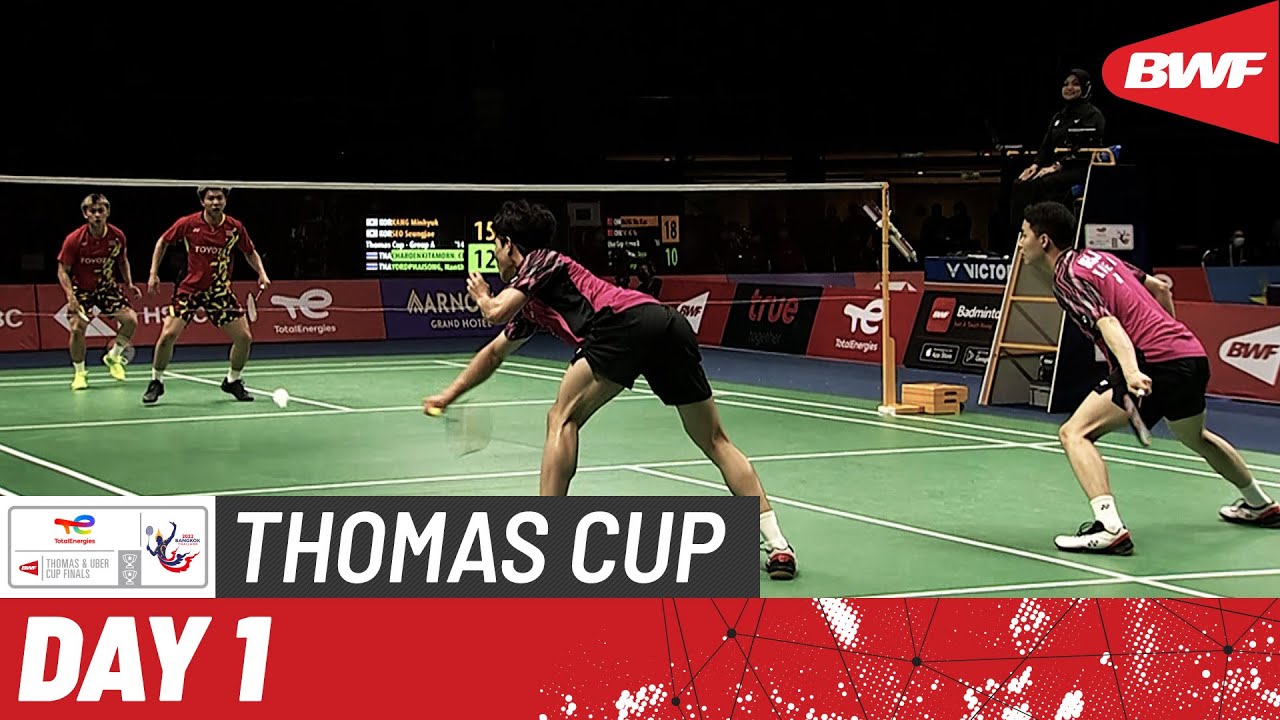 BWF Thomas Cup Finals 2022 | Korea vs. Thailand | Group A - YouTube