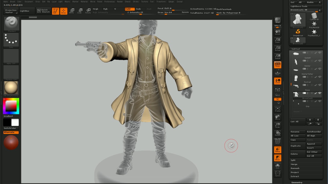 Alternate Ghost Transparency In ZBrush - YouTube