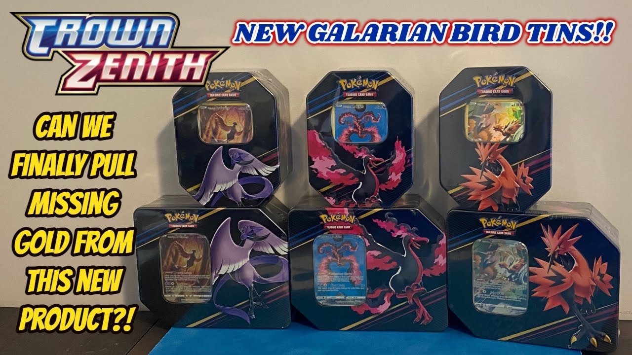 NEW CROWN ZENITH Legendary Birds Tins Opening!! Can we FINALLY pull ...
