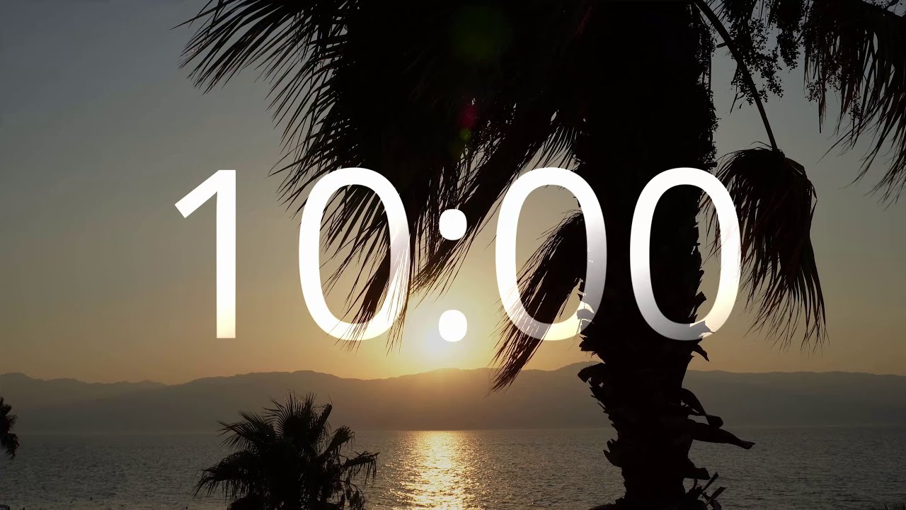 10 Minute Timer with Alarm Bell - Beautiful Acoustic Guitar - YouTube