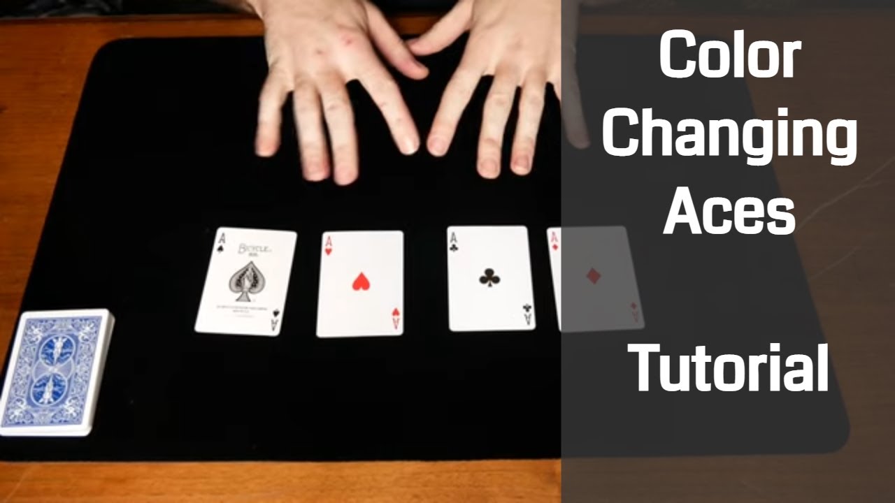 Simple color changing aces routine - CARD MAGIC. - YouTube