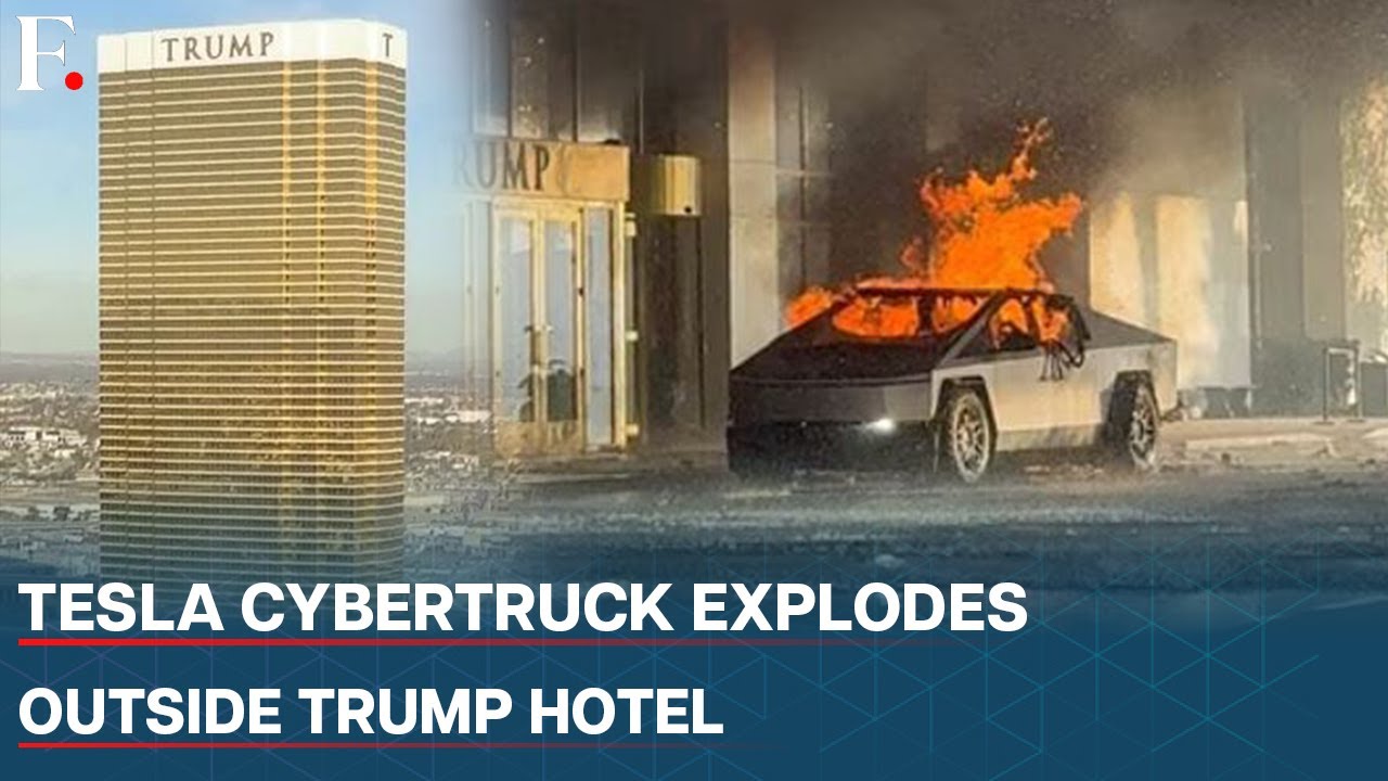 Tesla Cybertruck Bursts Into Flames Outside Trump Hotel In Las Vegas ...