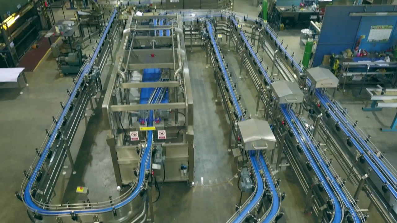 Poly Bottle Milk Conveyors and Packaging Solution - YouTube