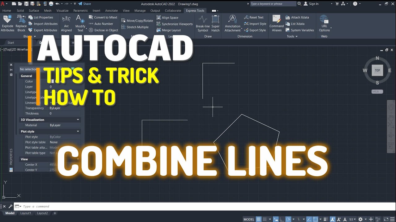 AutoCAD How To Combine Lines Tutorial YouTube AutoCAD How To Combine Lines Tutorial YouTube