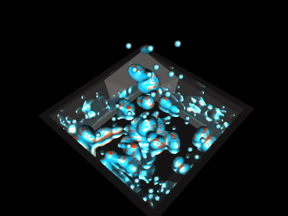 Softimage 3D colourful liquid particle simulation in basin - YouTube