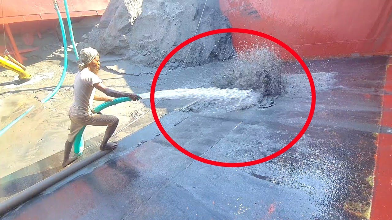 Unloading sand form ship barge unloading video unload sand from big ...