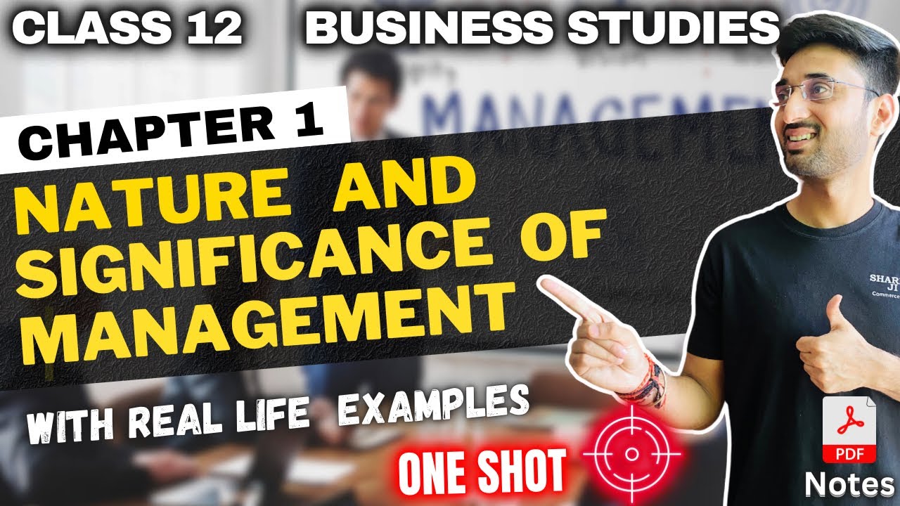 Nature and Significance of Management | Class 12 Business Studies | ONE ...