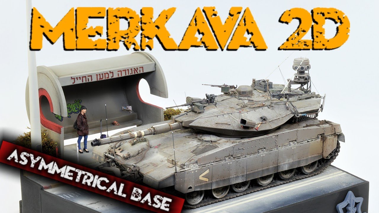 Asymmetrical base for IDF Merkava 2D, Takom 2133 in 1/35 scale - YouTube