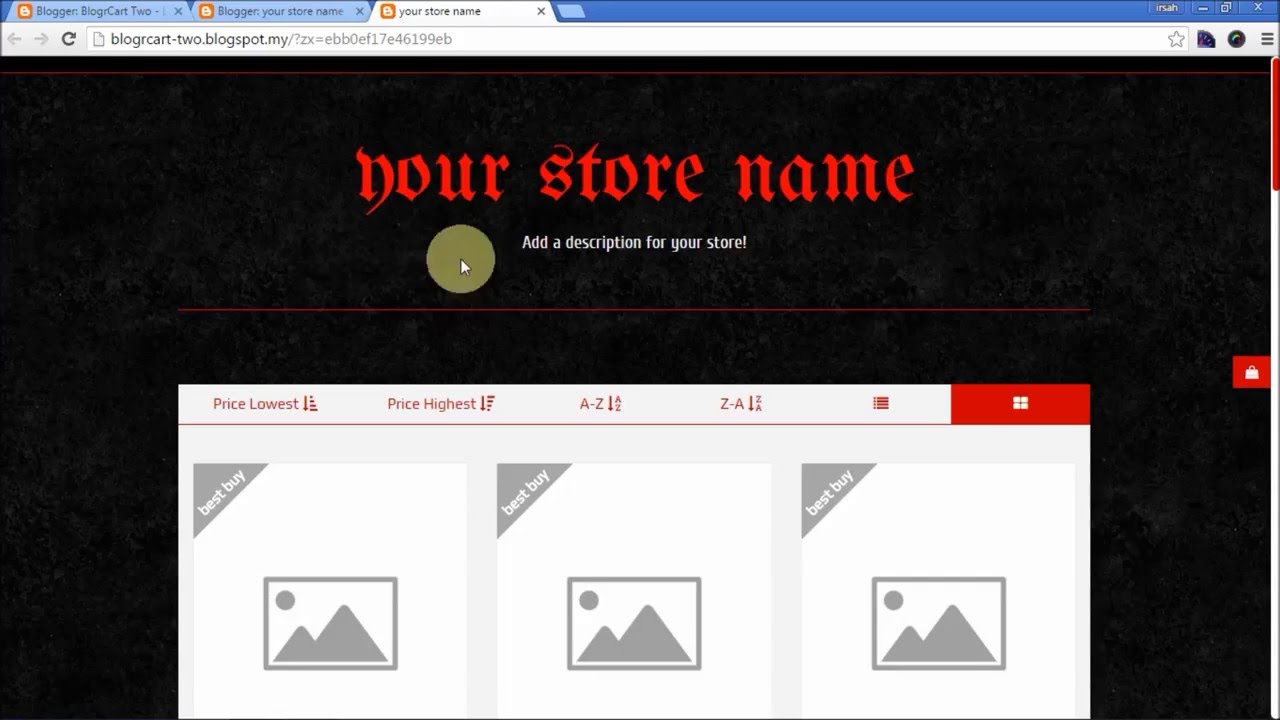 How To Add Blogger Template Text Links & Social Icons - BlogrCart TWO ...