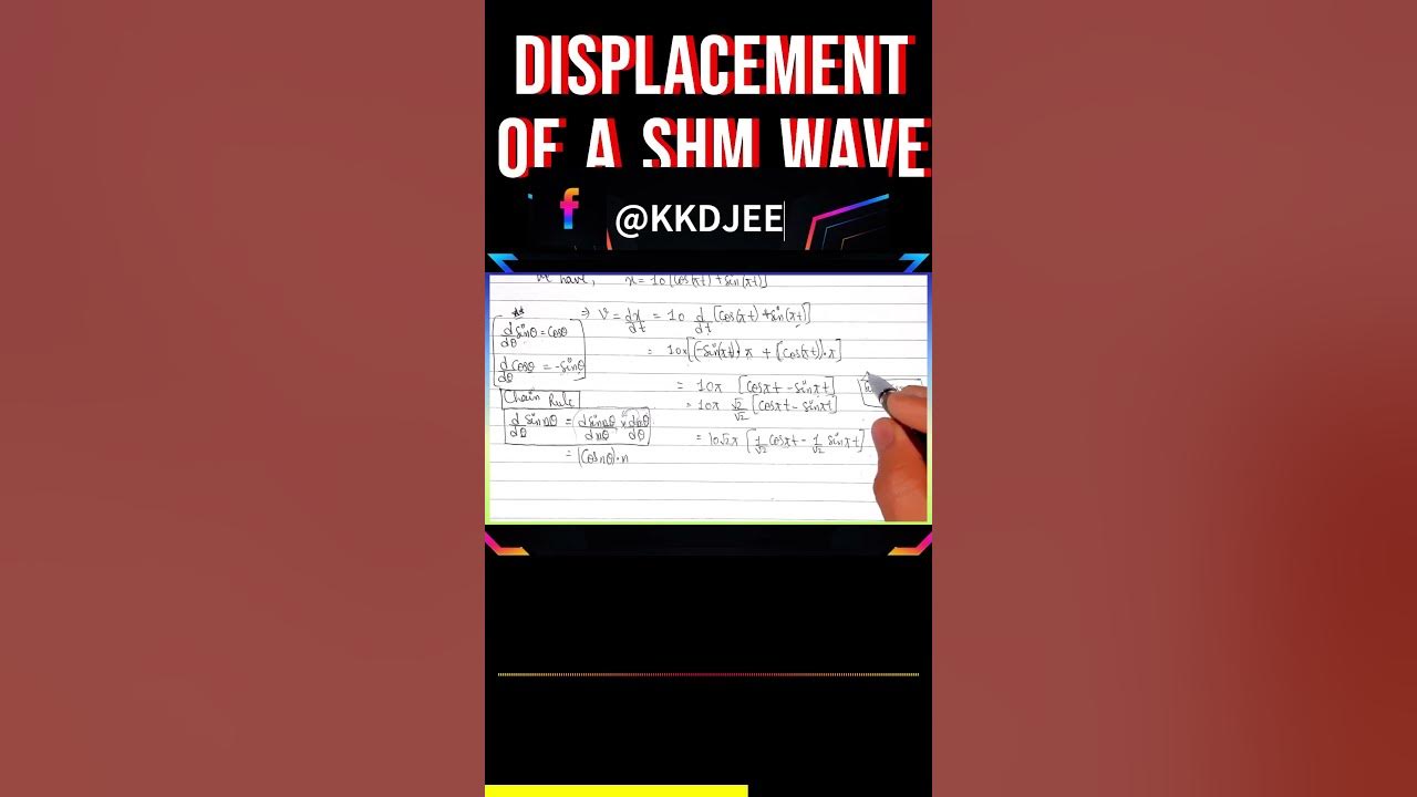 Displacement of a particle executing SHM is x = 10(cos πt + Sin πt). Its maximum speed...| KKD ...