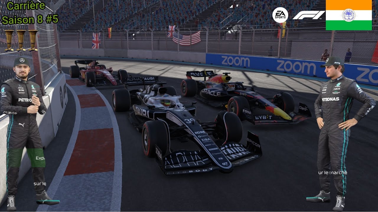 F1 22 CARRIÈRE SAISON 8 #5 : VERSTAPPEN MONTRE LES CROCS ! SAINZ, LUI ...