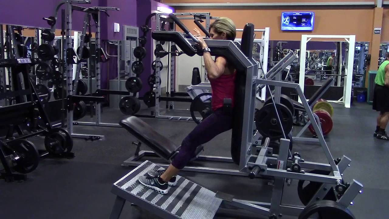 Narrow Stance Squats on the Reversable Squat Machine Facing Out - YouTube
