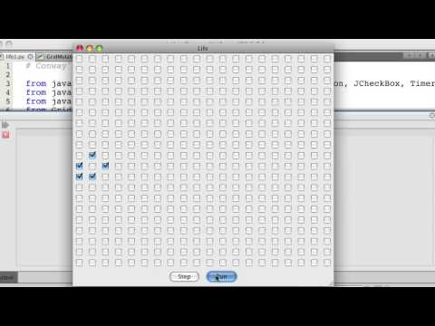 Jython/Swing Game of Life - YouTube