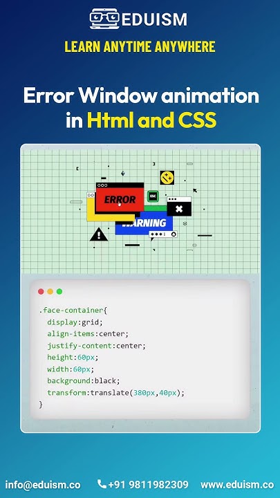 Error Window Animation in HTML and CSS! #css #html #javascript #js #cssbeginners #data #ai #ml ...