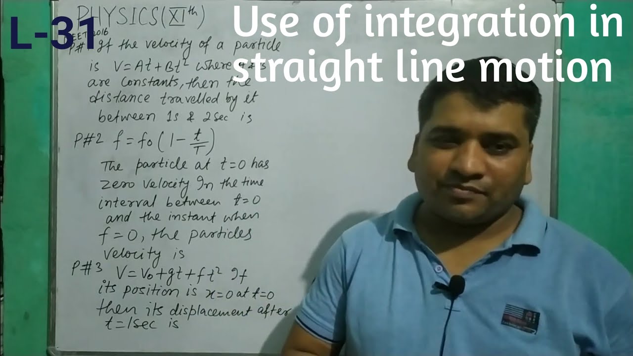 Basic mathematis|L-31|Application of Integration in straight line ...