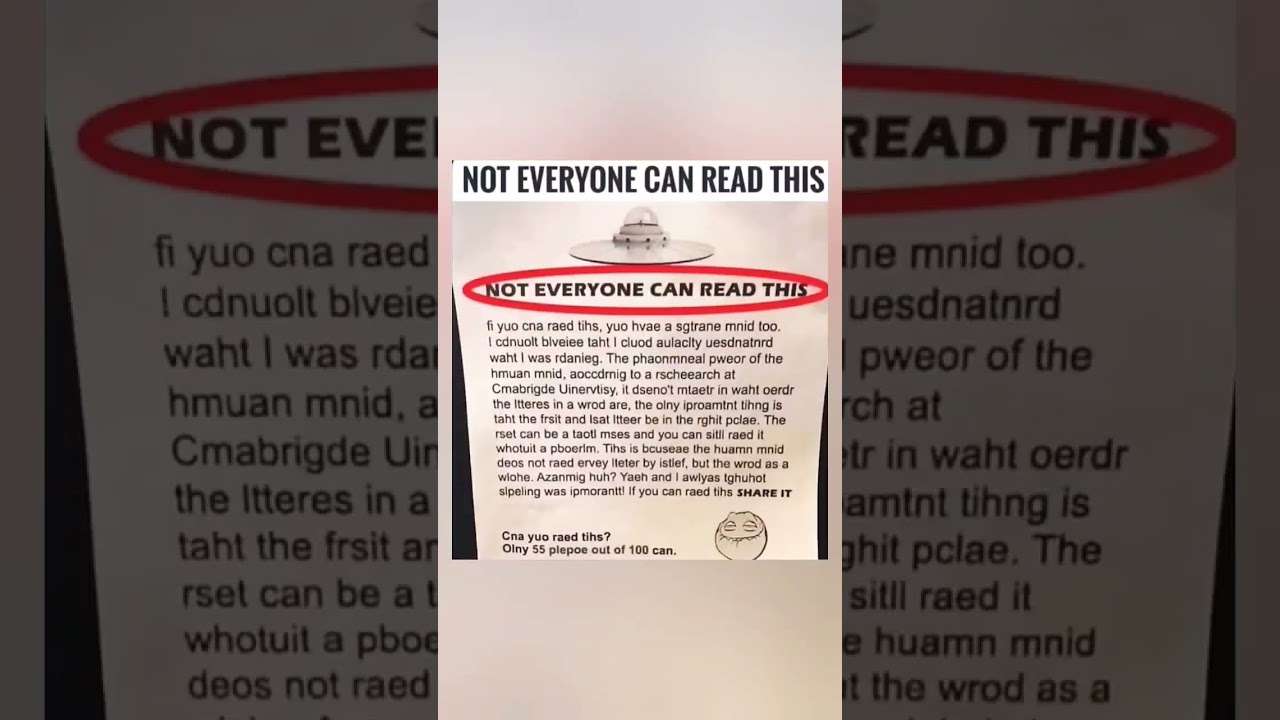 Not everyone can read this 😵‍💫🤯🧐 - YouTube