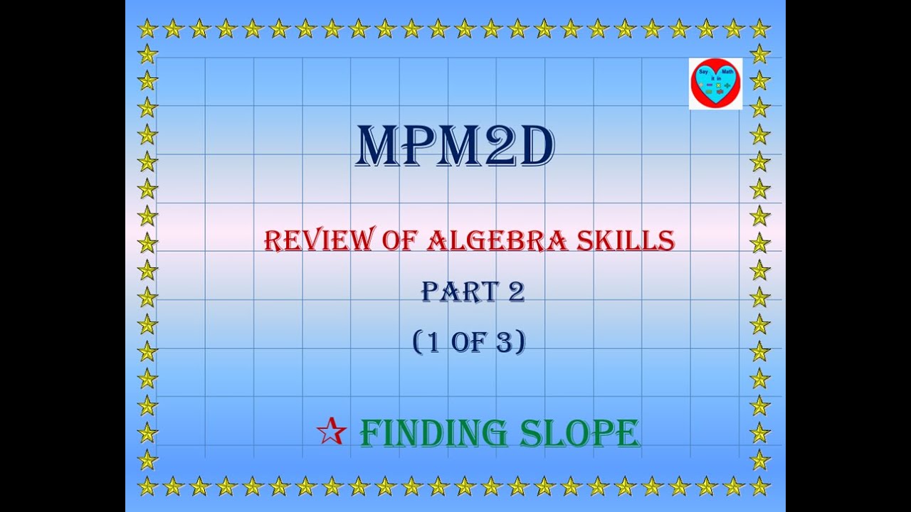 MPM2D Grade 10 Mathematics: Review of Algebra Skills - Part (1 of 3 ...