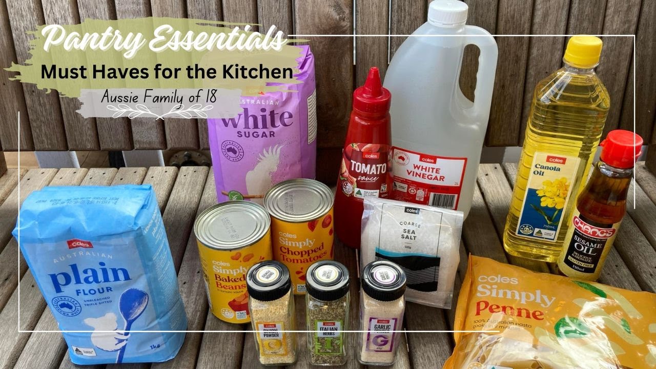 PANTRY ESSENTIALS - Must Haves for your Kitchen - MuM of 16 KiDS - YouTube