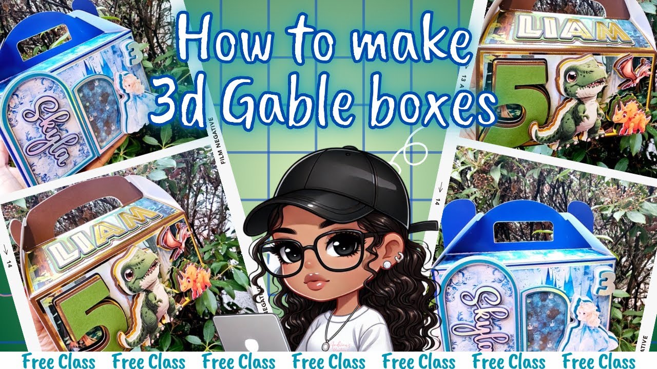 How to make 3D Gable Boxes using Silhouette Studio / Free Class 💙💙💙 ...