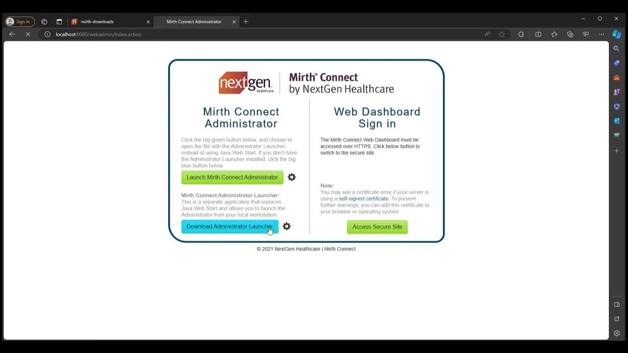 Installing Mirth Connect and Administrator Launcher - YouTube