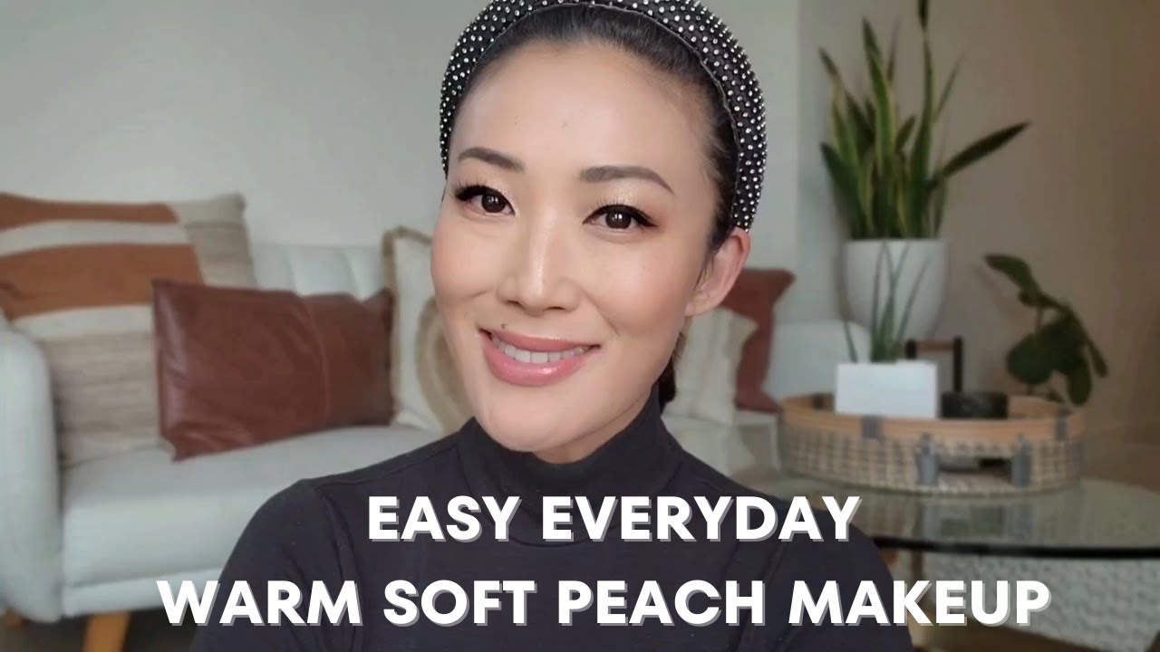 Easy Everyday Warm Soft Peach Makeup - YouTube