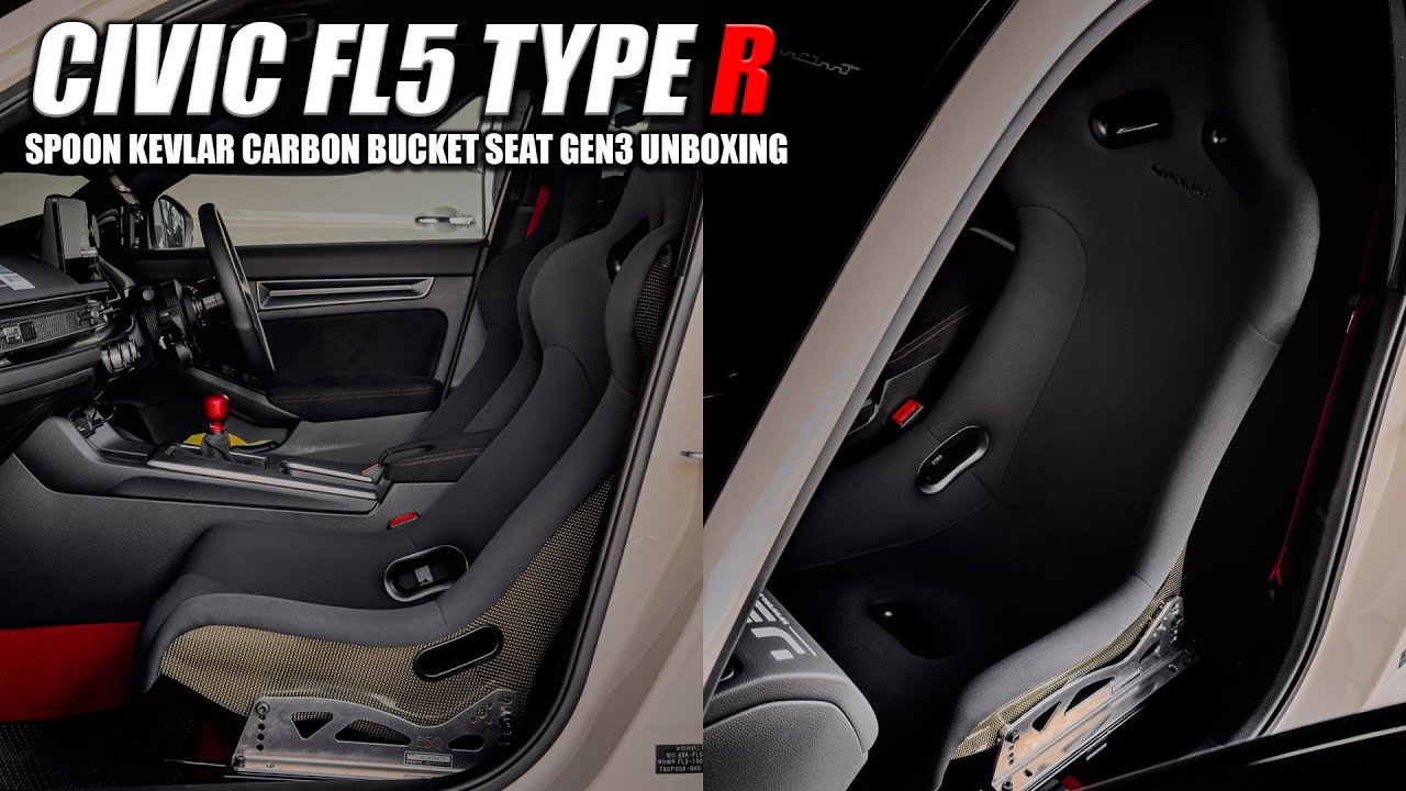 CIVIC TYPE R FL5 / EP16 - SPOON KEVLAR CARBON SEAT UNBOXING - YouTube