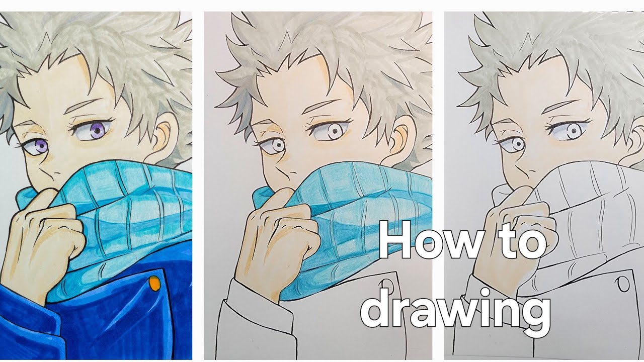 104_ 이누마키 토게 how to draw anime #Toge Inumaki _ Jujutsu Kaisen (그림 도안 첨부 ...
