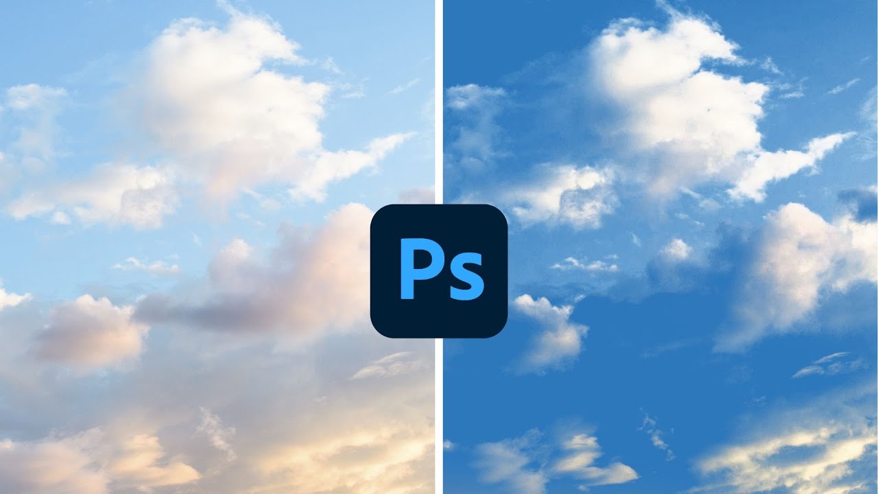 Change the SKY BLUE Color In Photoshop 2023 - YouTube