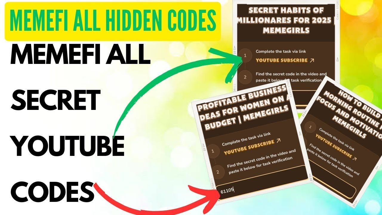 Memefi all YouTube Video Codes |Memefi today video code |Profitable ...
