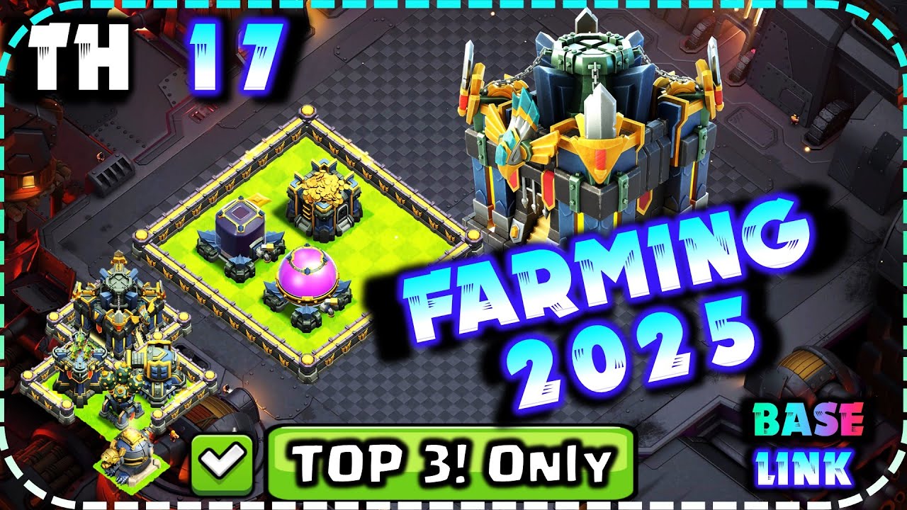 COC TH17 FARMING BASE 2025 anti Dark Elixir, Gold and Elixir! Best TH17 ...