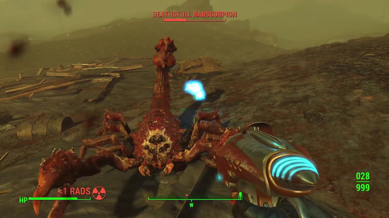 Fallout 4 Deathskull radscorpion in the glowing sea - YouTube