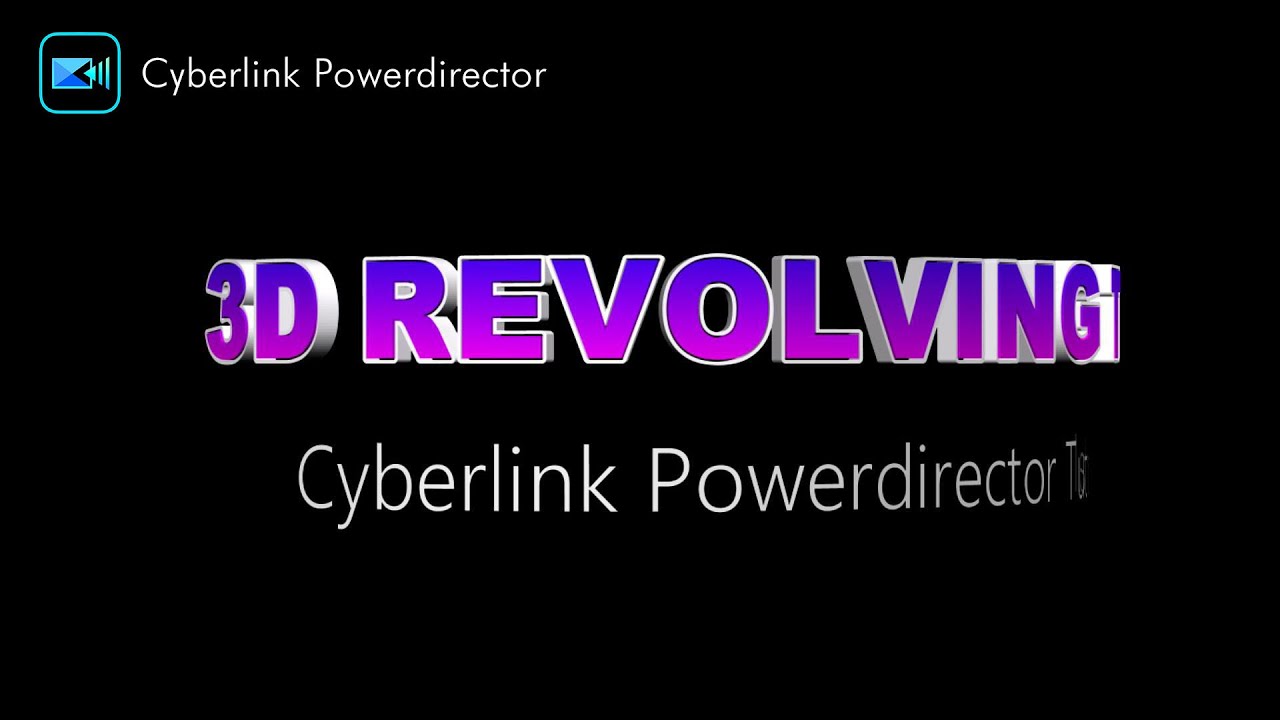 Powerdirector 3D revolving text animation | Titler Pro Plugin - YouTube
