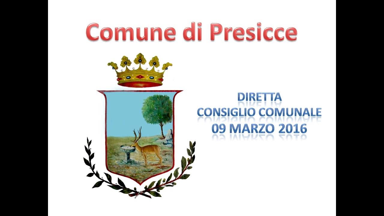 Comune di Presicce - Consiglio Comunale del 09-03-2016 - YouTube