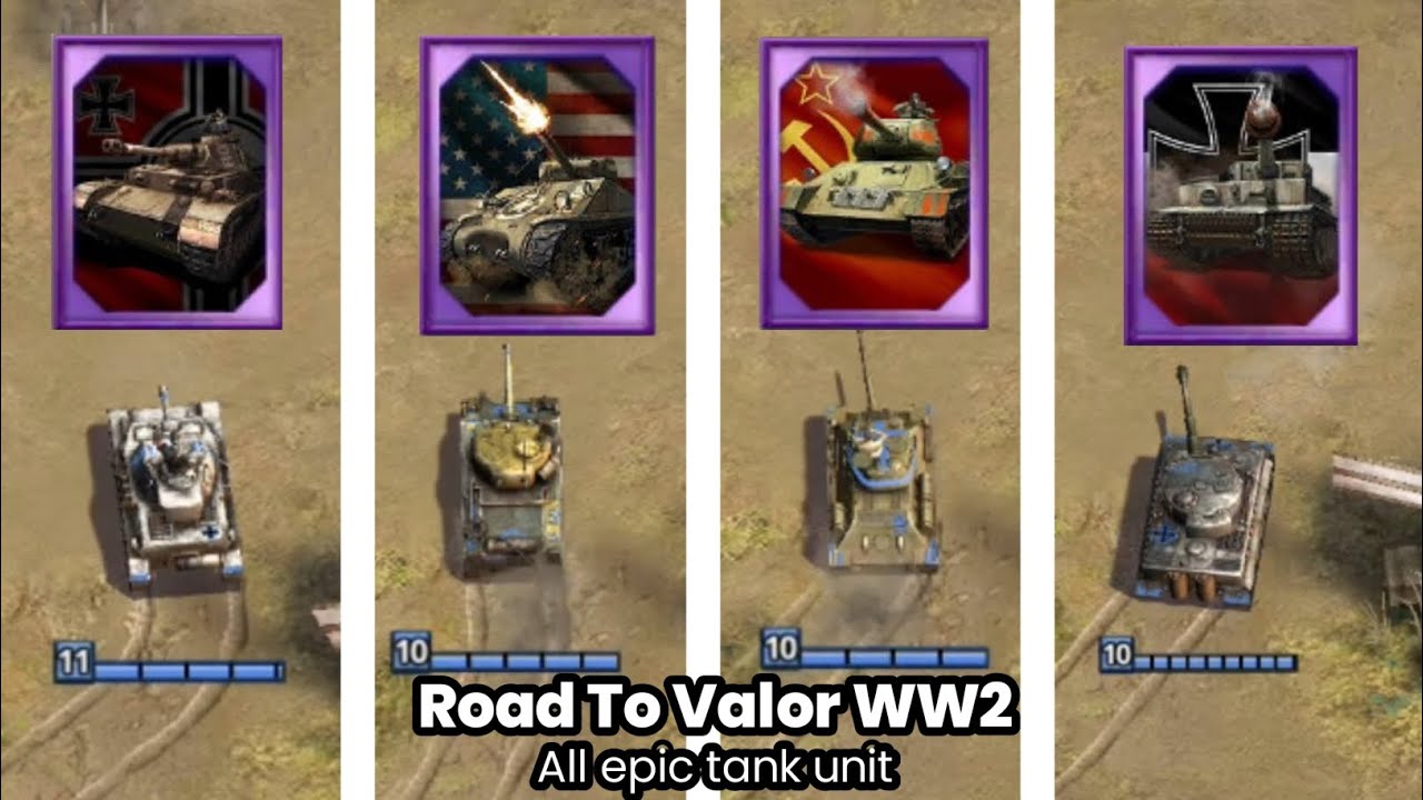 All Epic tank unit in 1 minute - Road To Valor WW2 - YouTube