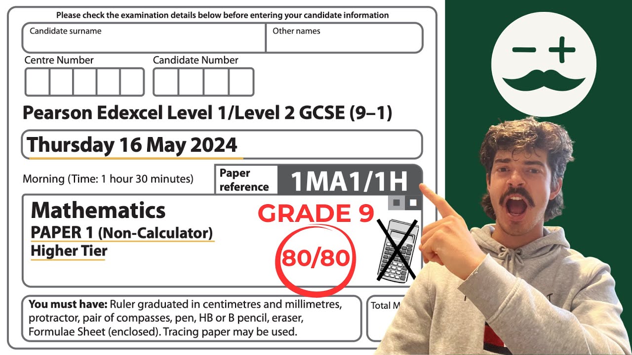 GCSE Maths Edexcel Higher Paper 1 2024 Walkthrough - YouTube