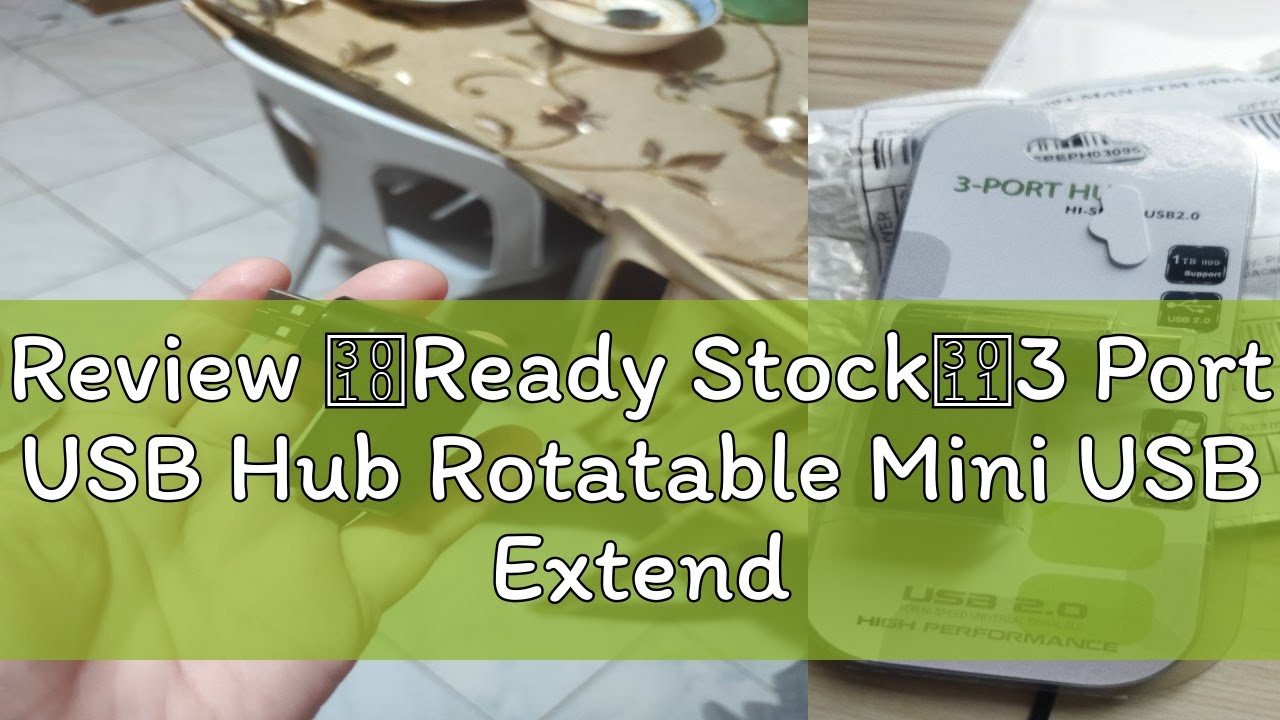 Review 【Ready Stock】3 Port USB Hub Rotatable Mini USB Extender Splitter ...