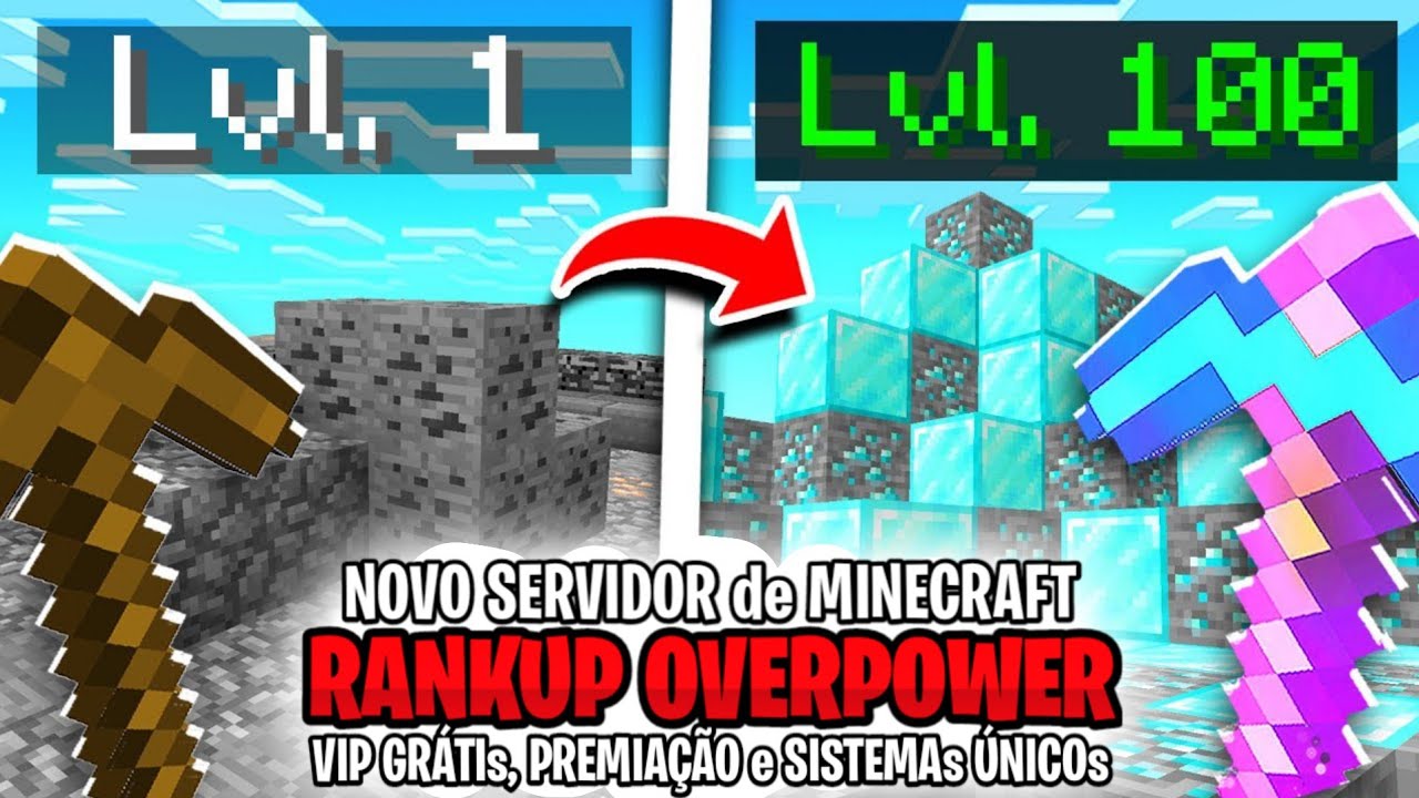 NOVO SERVIDOR de RANKUP para MINECRAFT JAVA e BEDROCK com +200 ONLINE e SISTEMAS ÚNICOS - YouTube