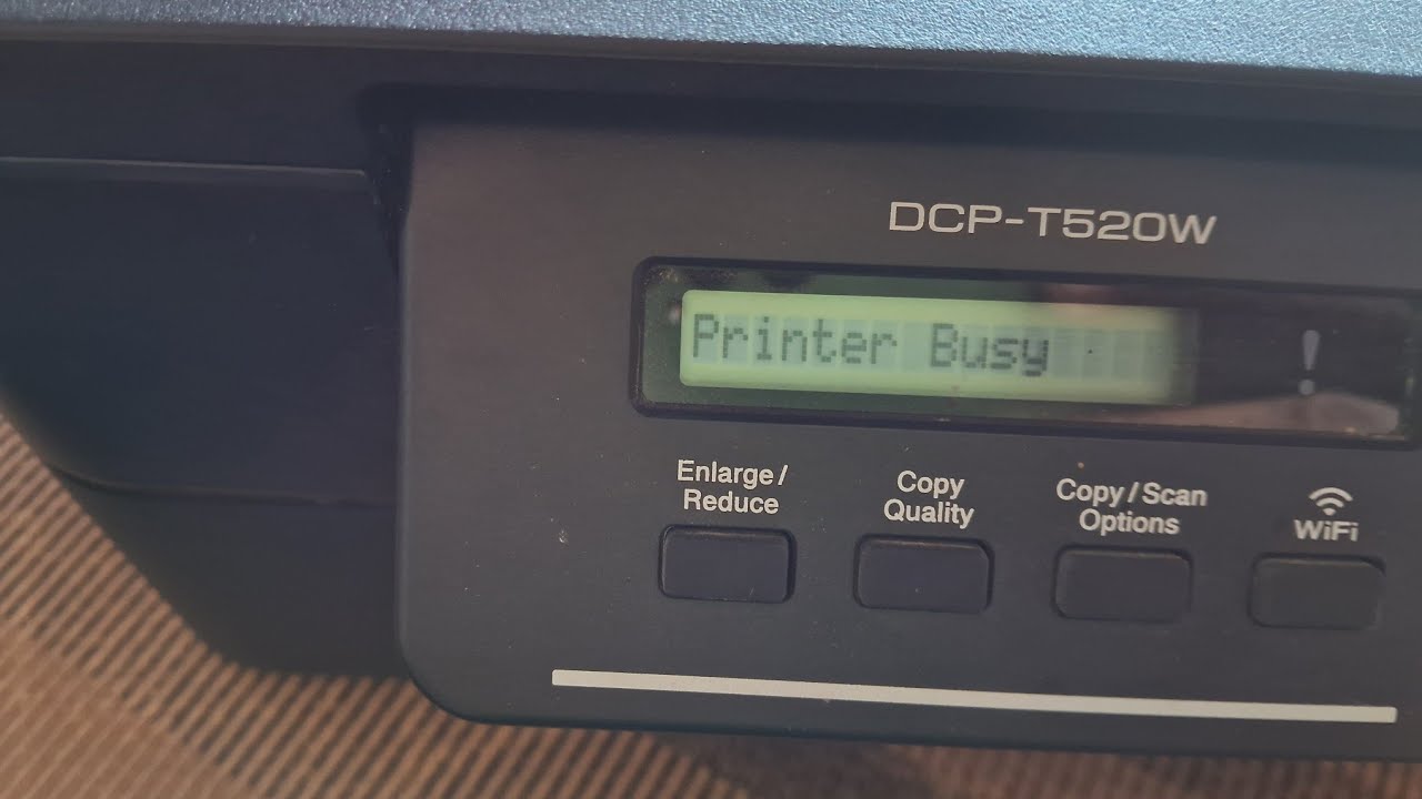 Brother DCP-T310W, error-printer busy - YouTube