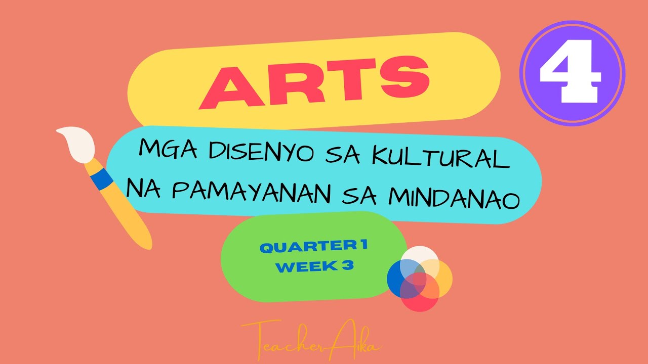 MELC BASED WEEK 4 Lesson 3 ARTS 4 Mga Disenyo sa Kultural na Pamayanan ...