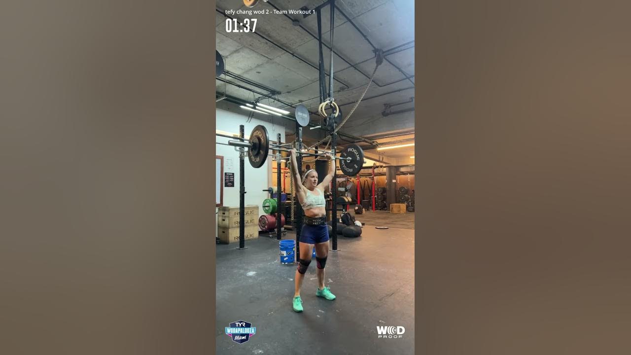 Tefy Chang - wod 1 athlete C Latino Mix - wodapalooza - YouTube